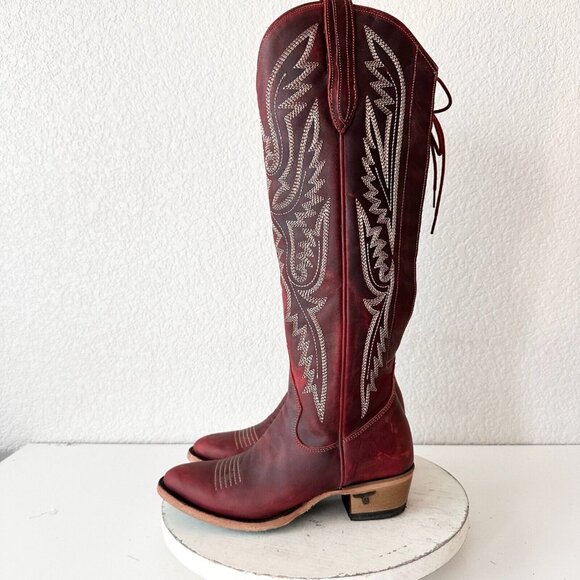 Lane boots | Shoes | Lane Monica Red Cowboy Boots Womens 6 Wide Calf ...